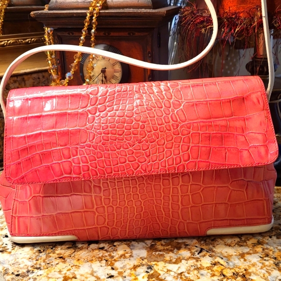 Sondra Roberts | Bags | Sondra Roberts Leather Pink Purse Vintage ...